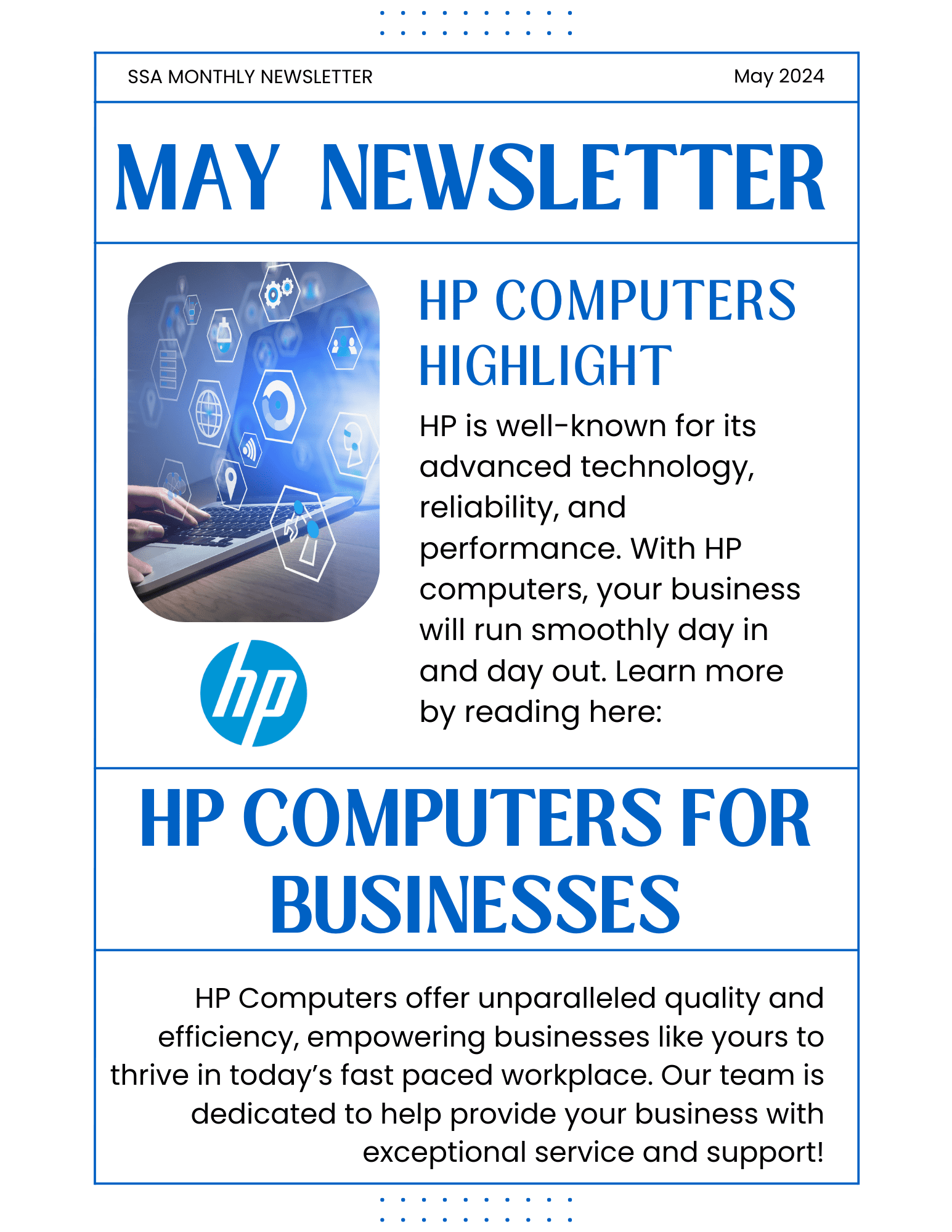 SSA May Newsletter | SSA Technology